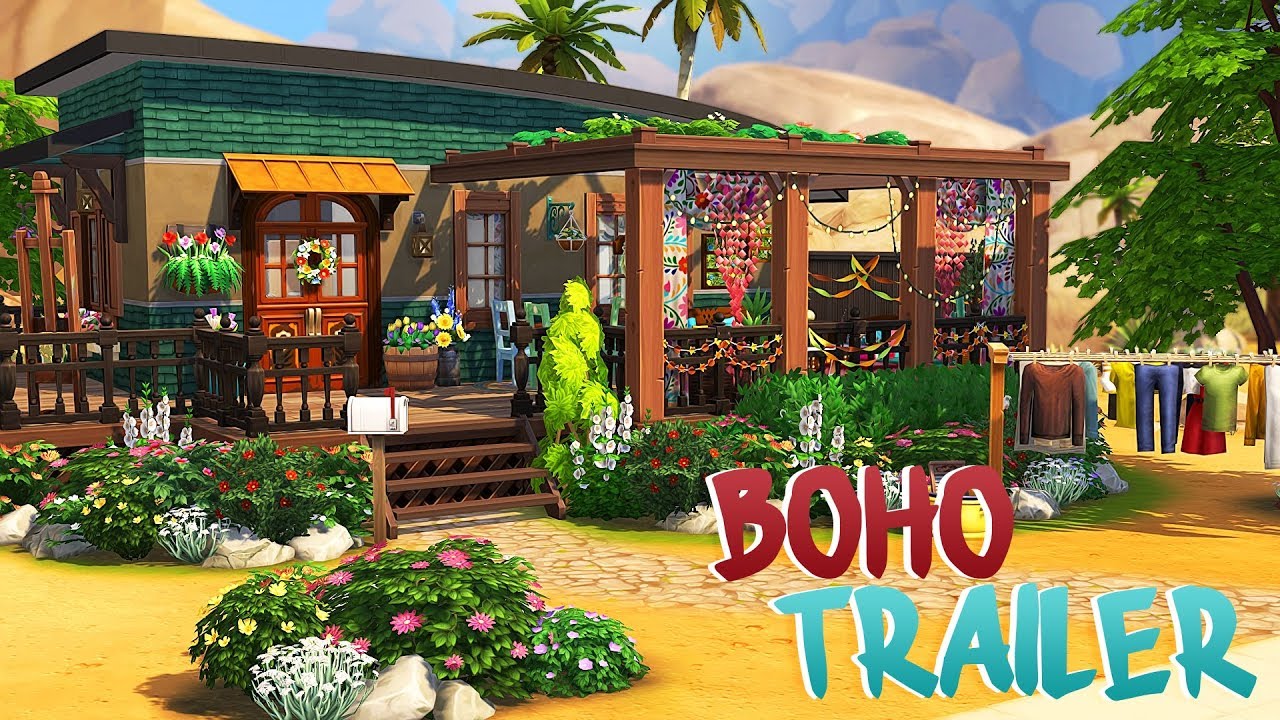 BOHO TRAILER 🎨 | The Sims 4 | Speed Build - YouTube