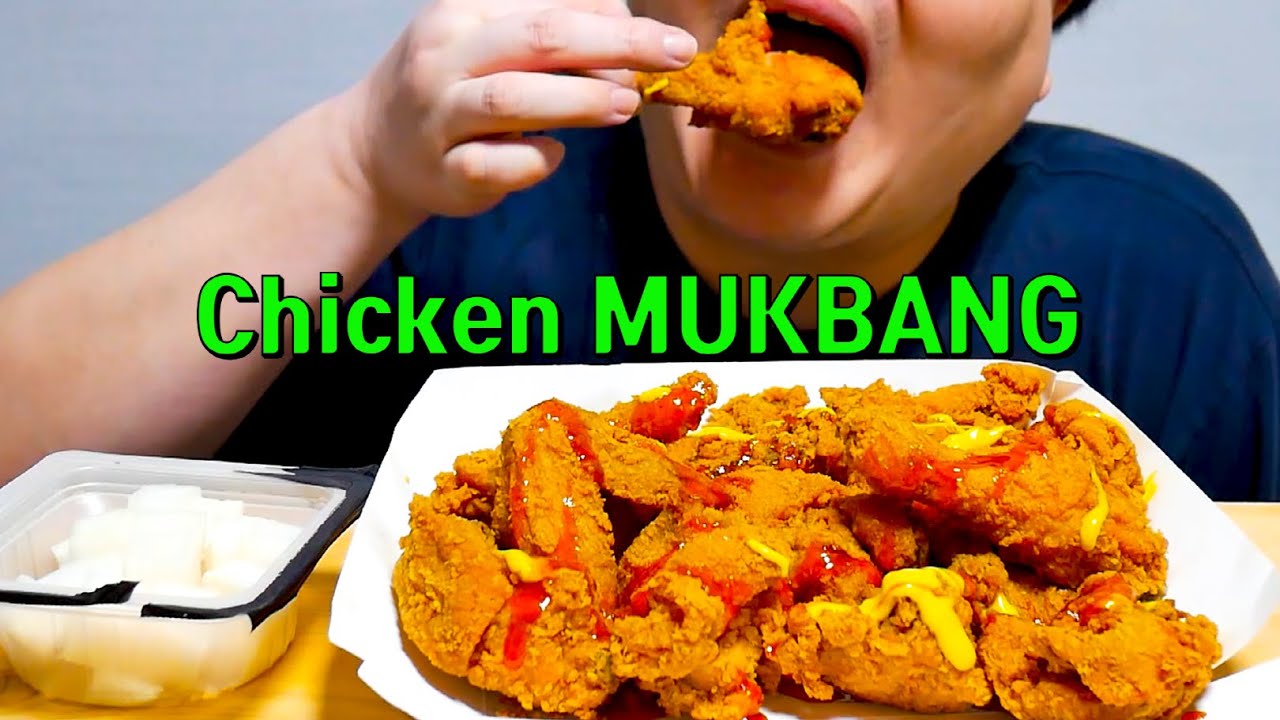 BBQ 황금올리브 치킨 먹방 ASMR MUKBANG Golden Olive Chicken - YouTube