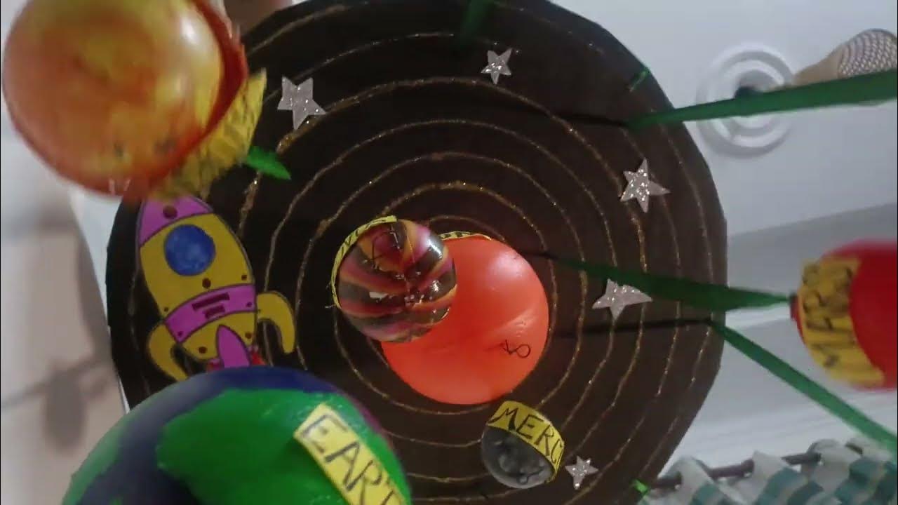 how to make 3d solar system model school project - YouTube
