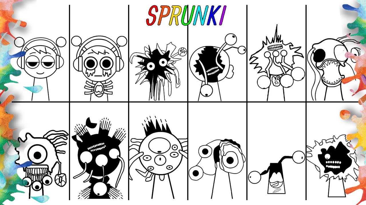 New Coloring Pages [Oren] Incredibox Sprunki: from Phase 1 to Phase 12 ...