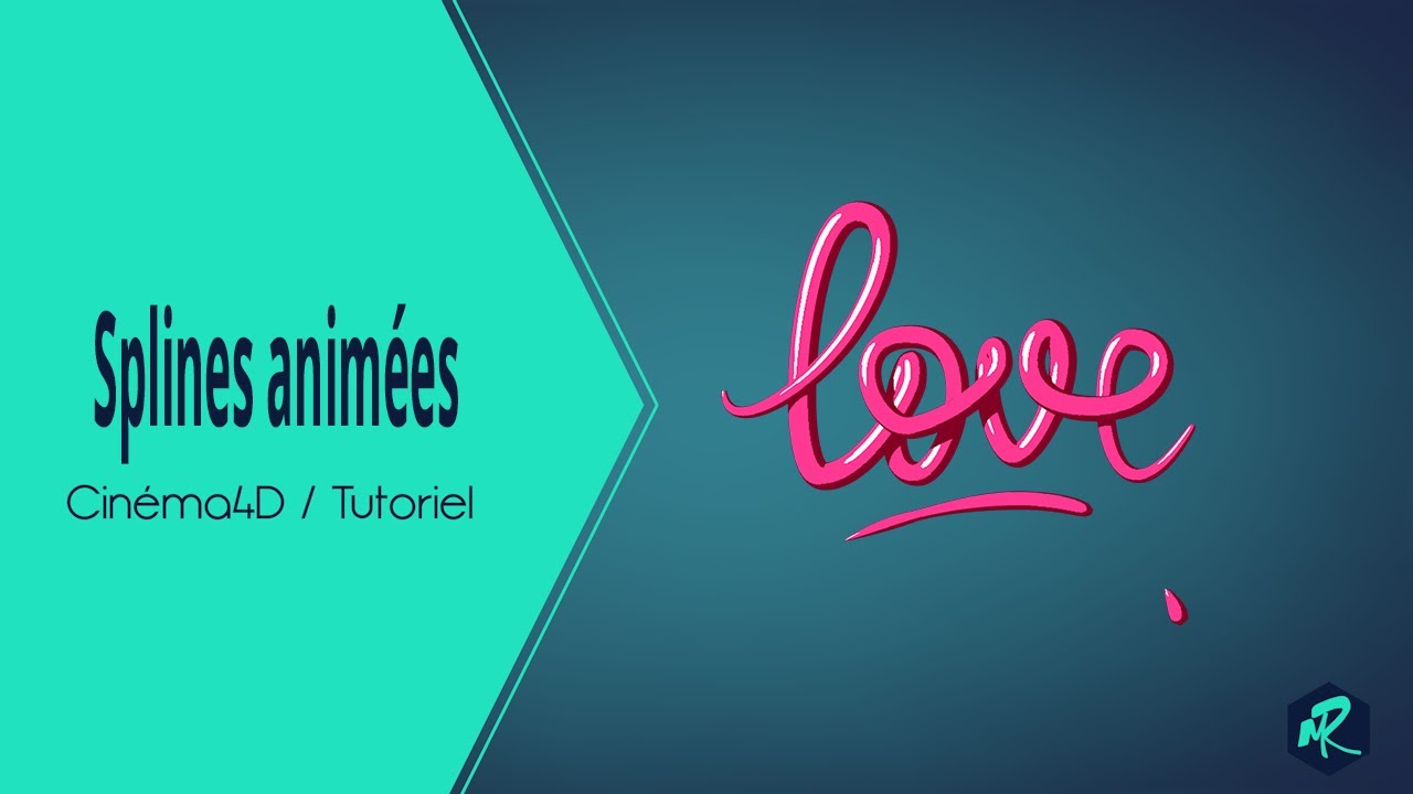 C4D tuto splines animées effet cartoon - YouTube