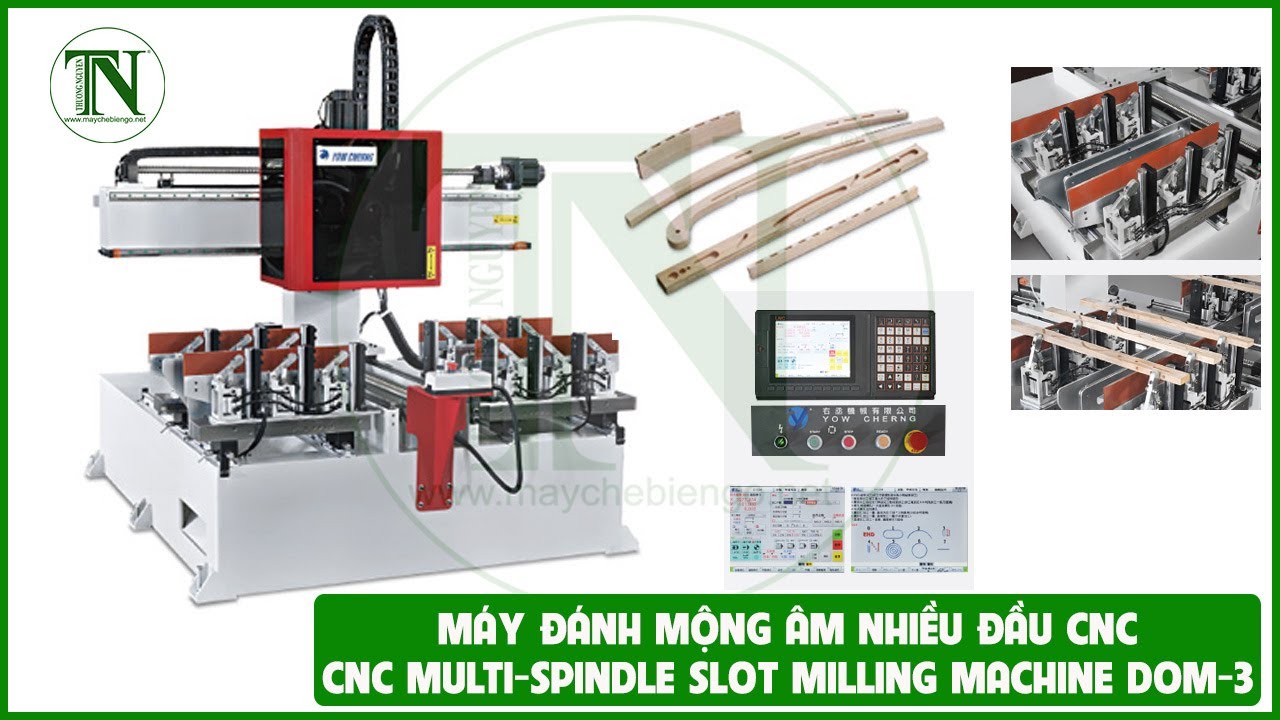 MÁY CNC PHAY TẠO RÃNH CNC OVAL ÂM DOM-3 | CNC MULTI SPINDLE SLOT ...