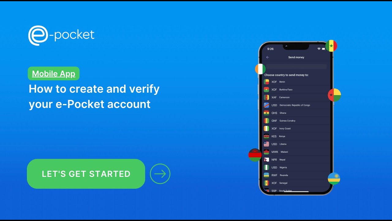 How To Create & Verify Your e-Pocket Account (App) - YouTube