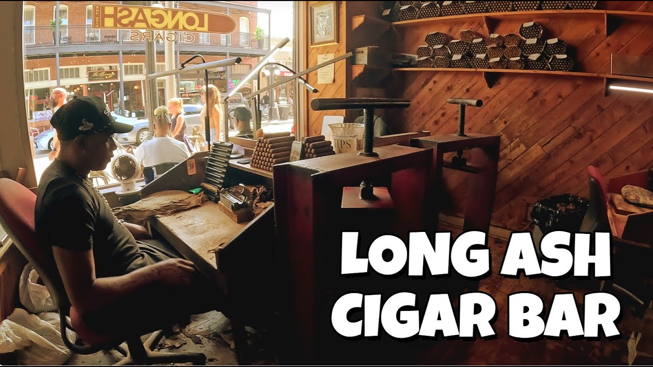 TAMPA YBOR CITY LONG ASH CIGAR BAR - YouTube