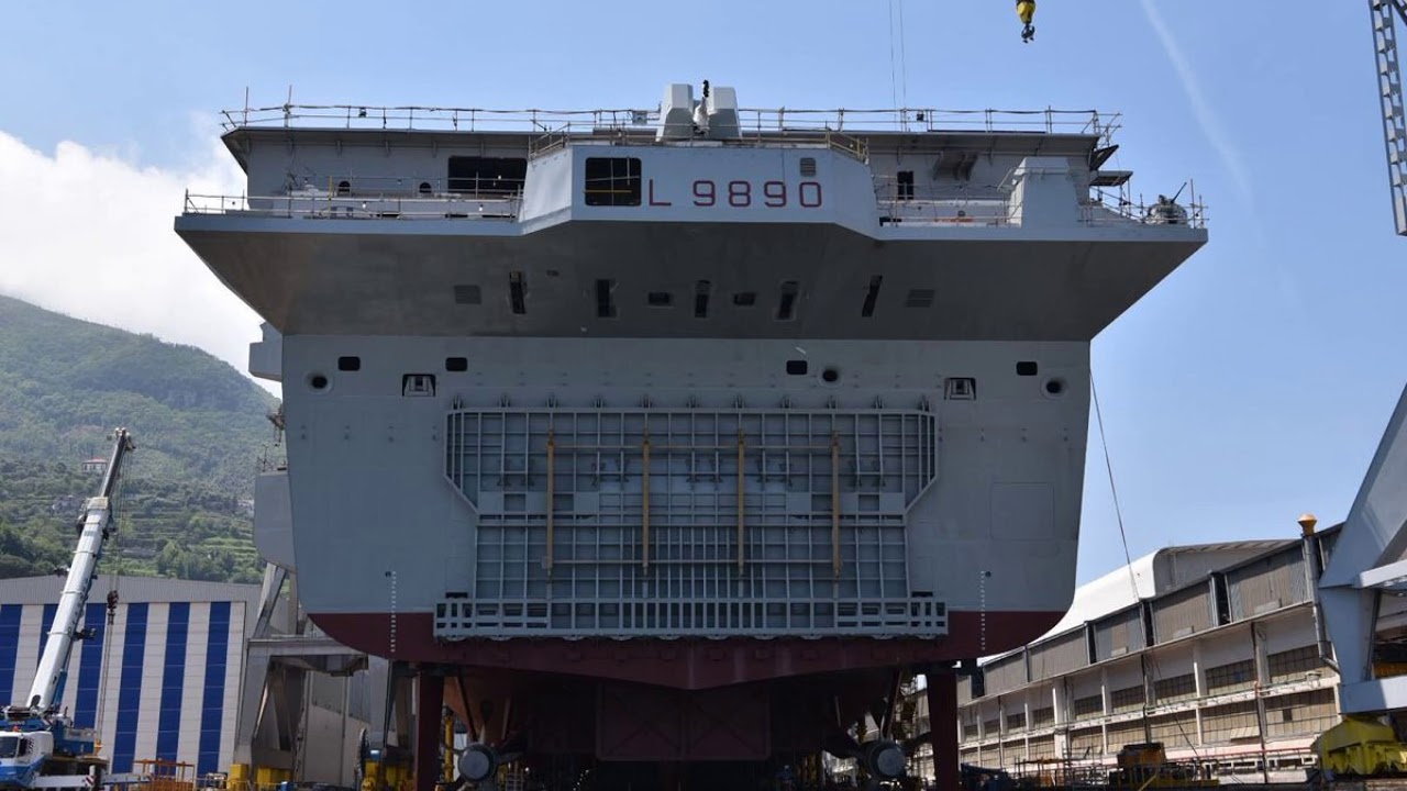義大利海軍 L9890 里雅斯特號兩棲攻擊艦 剪輯 Italy Navy L9890 Trieste amphibious assault ...