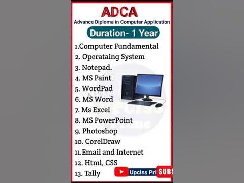 #computer ADCA computer course kya hai. - YouTube