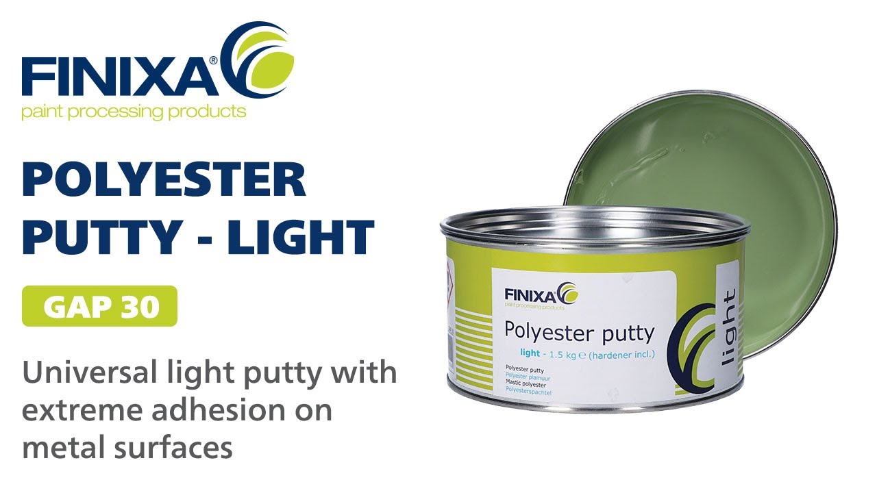 Check out the easily sanded and fast drying universal light Finixa polyester putty! - YouTube