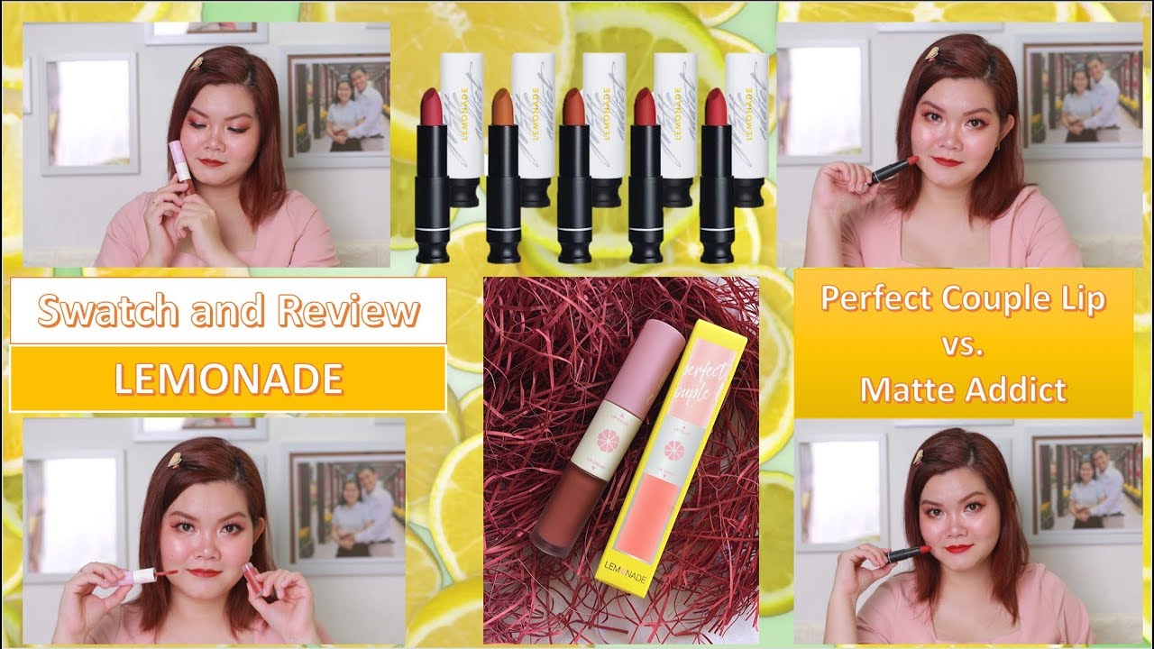[SWATCH AND REVIEW] LEMONADE LIPSTICKS | PERFECT COUPLE LIP VS. MATTE ...