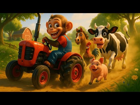 Macaquinho Fazendeiro Alimenta os Animais e Cuida da Fazenda | Desenho Infantil