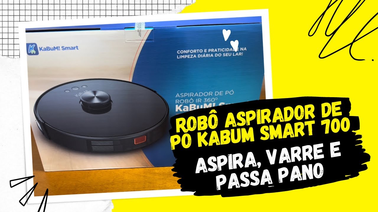 Unboxing Aspirador de pó robô IR 360° Kabum Smart 700 - Rewiew após 4 ...