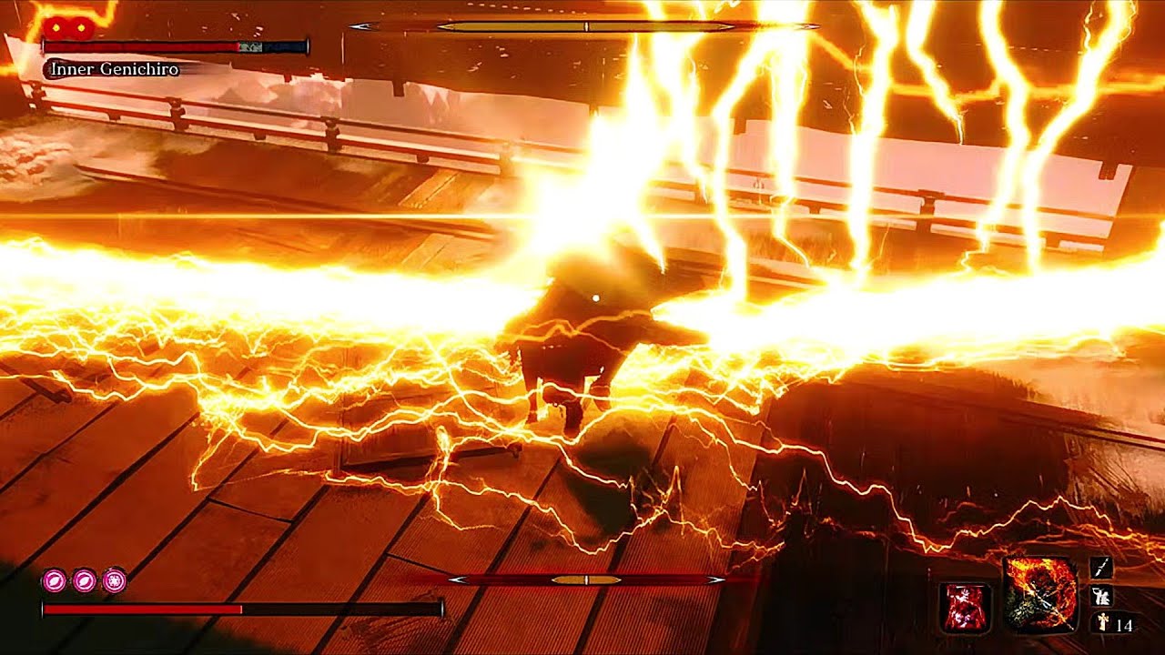 Sekiro|Reseurrection Mod Inner Genichiro Violated by Lightning and Fire ...