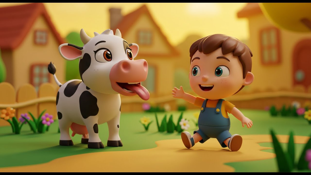 Baby Cow Say Moo Moo Moo | Farm Animal Song for Kids | Fun Nursery ...
