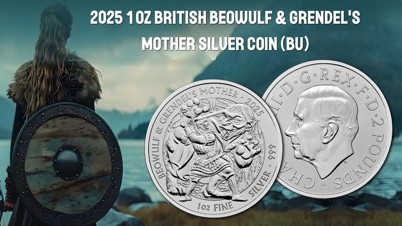 2025 1 oz British Beowulf & Grendel's Mother Silver Coin (BU) - YouTube