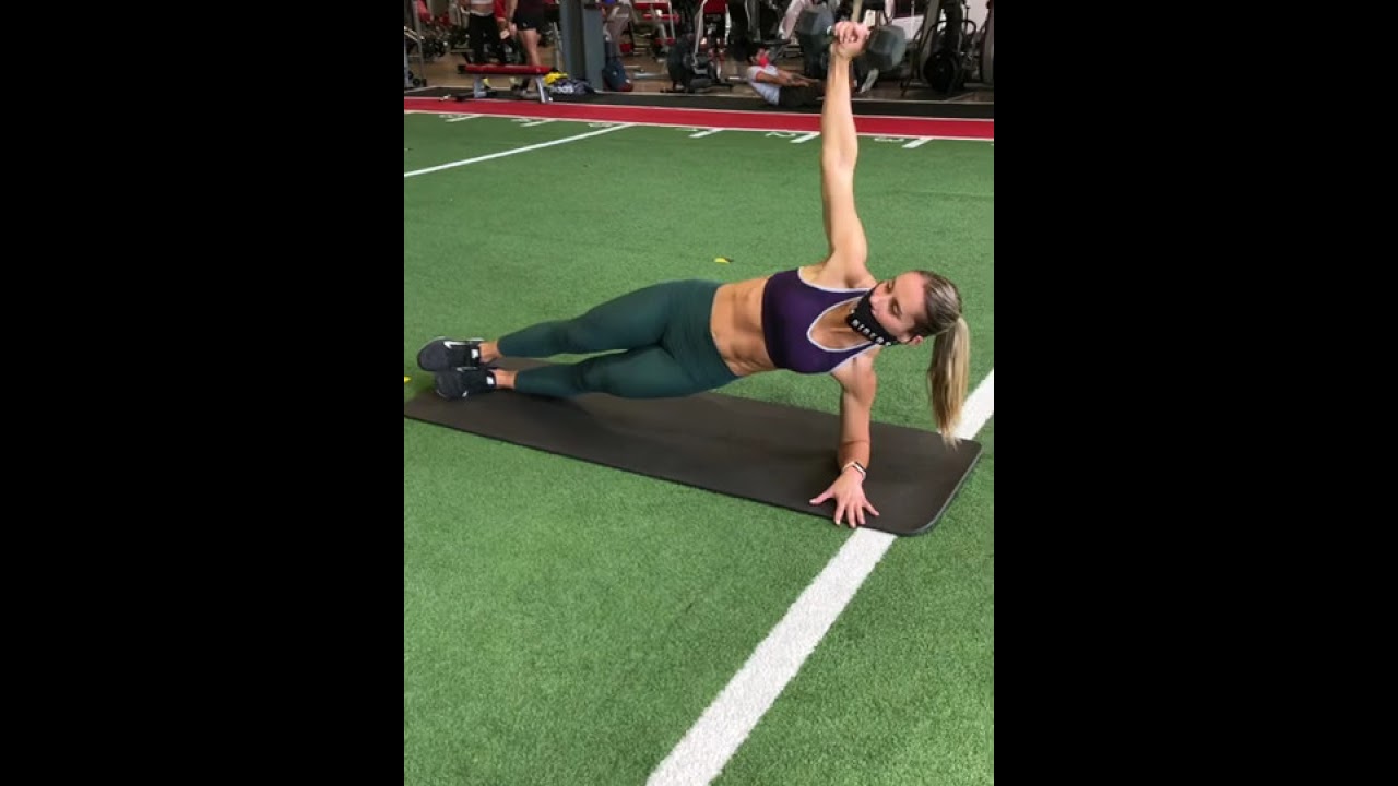 Side plank DB rotations - YouTube