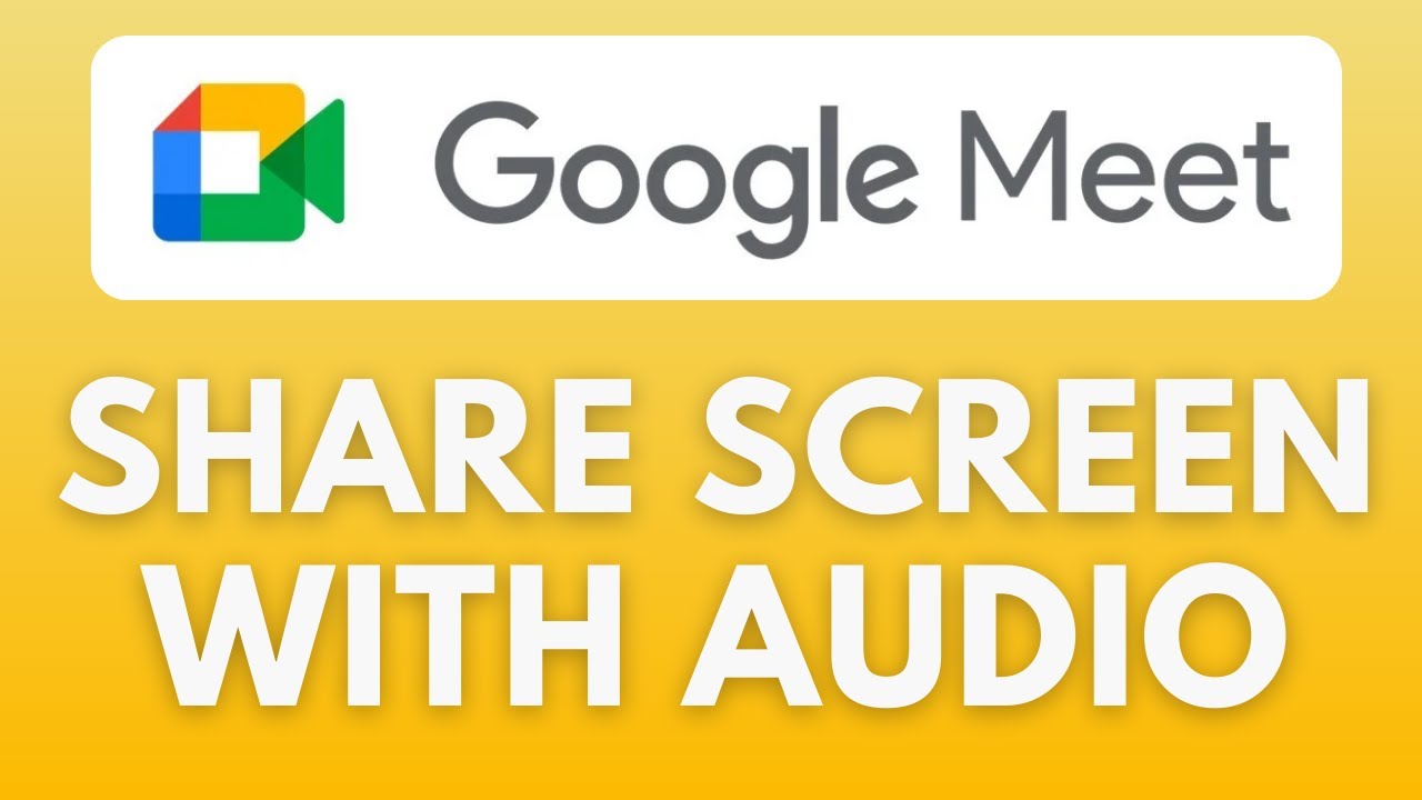 How To Share Screen with Audio in Google Meet | share screen with sound ...
