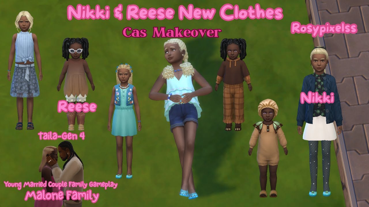Nikki and Reese Makeover | Malone Legacy Diaries | Sims 4 Cas Makeover ...