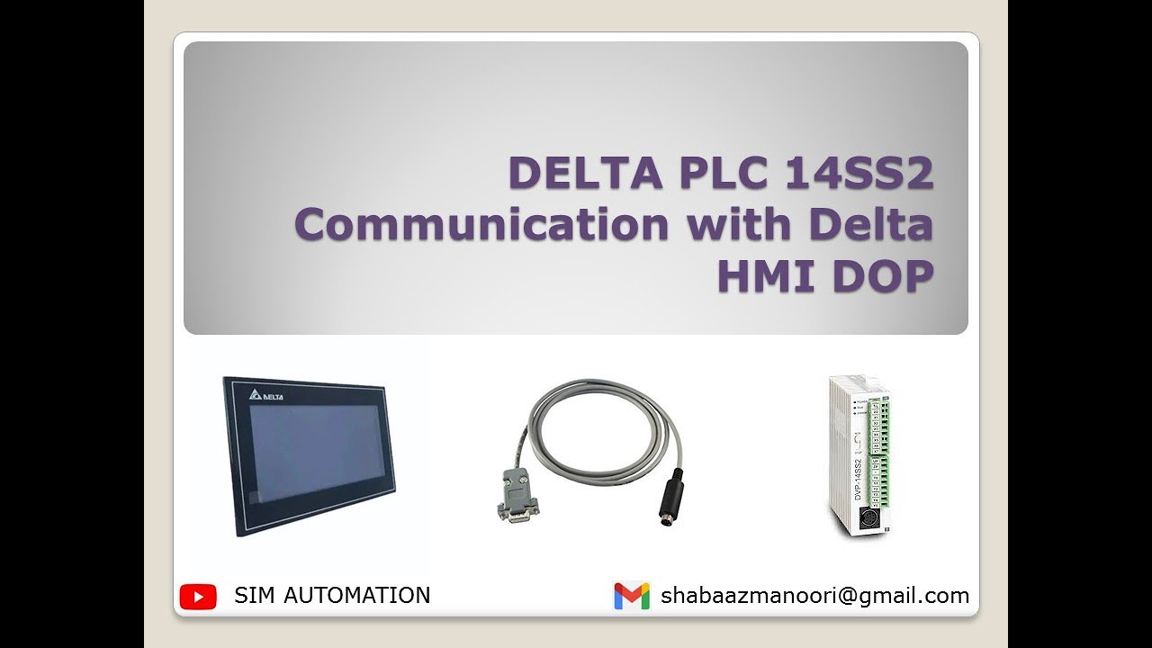 How to Connect Delta PLC DVP-14SS2 with Delta HMI DOP-B07S411 | Step-by ...