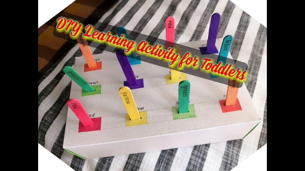 DIY Toddlers Learning Activity/ Game: Identifying the colours - YouTube