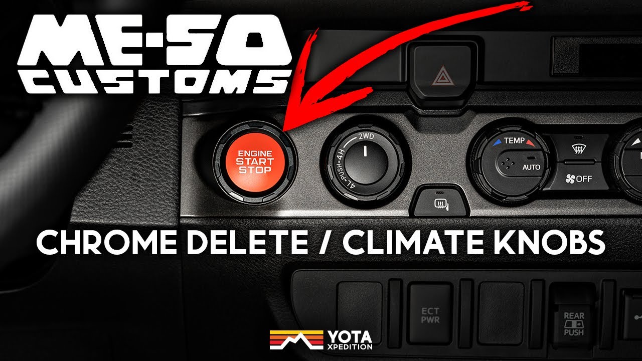 Meso Customs Tacoma Chrome Delete And Climate Control Knobs - YouTube