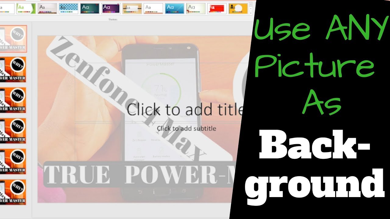 How to Make a Picture Your Background in Powerpoint - YouTube