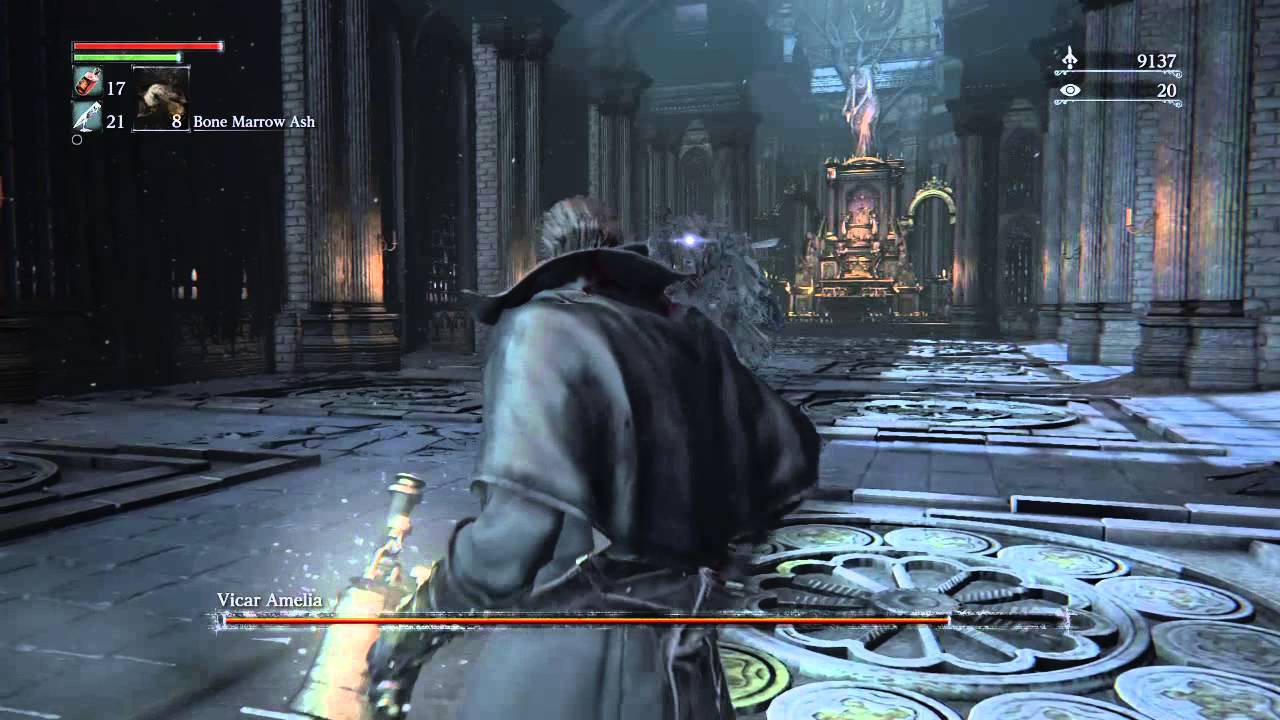 Bloodborne™ Flamesprayer vs Vicar Amelia Arcane Build - YouTube