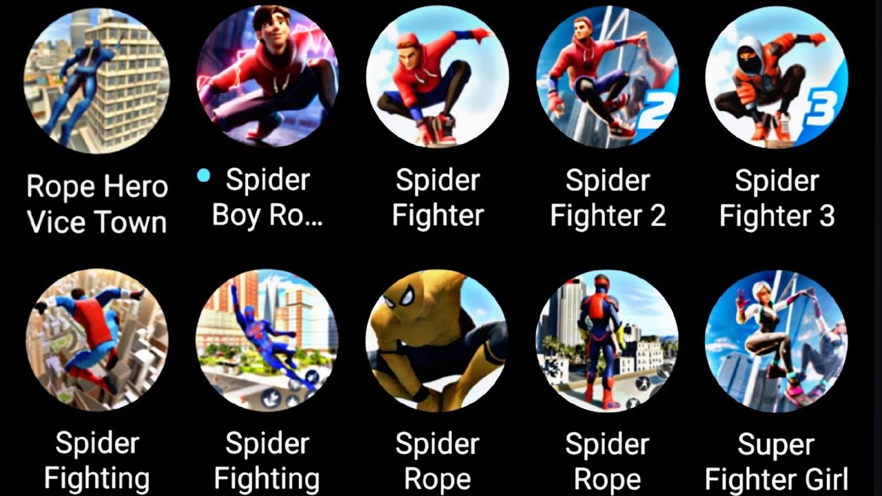 top 10 action games, spider fighter 3, spider fighter 2, spider rope ...