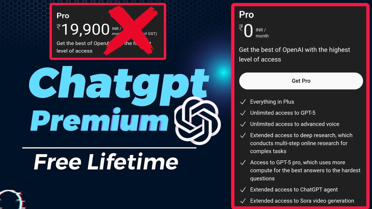 Chatgpt Premium Now Free For Life Time - YouTube