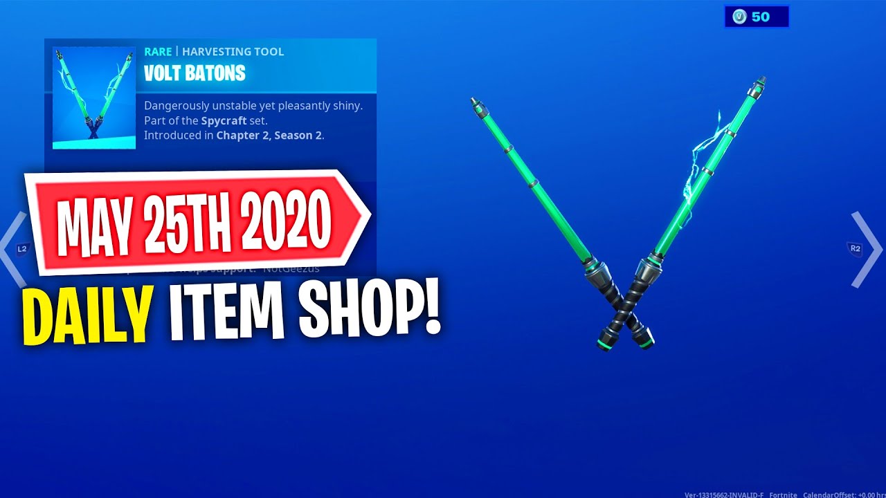 *NEW* VOLT BATONS DUAL PICKAXE! Fortntie Item Shop (May 25th 2020 ...