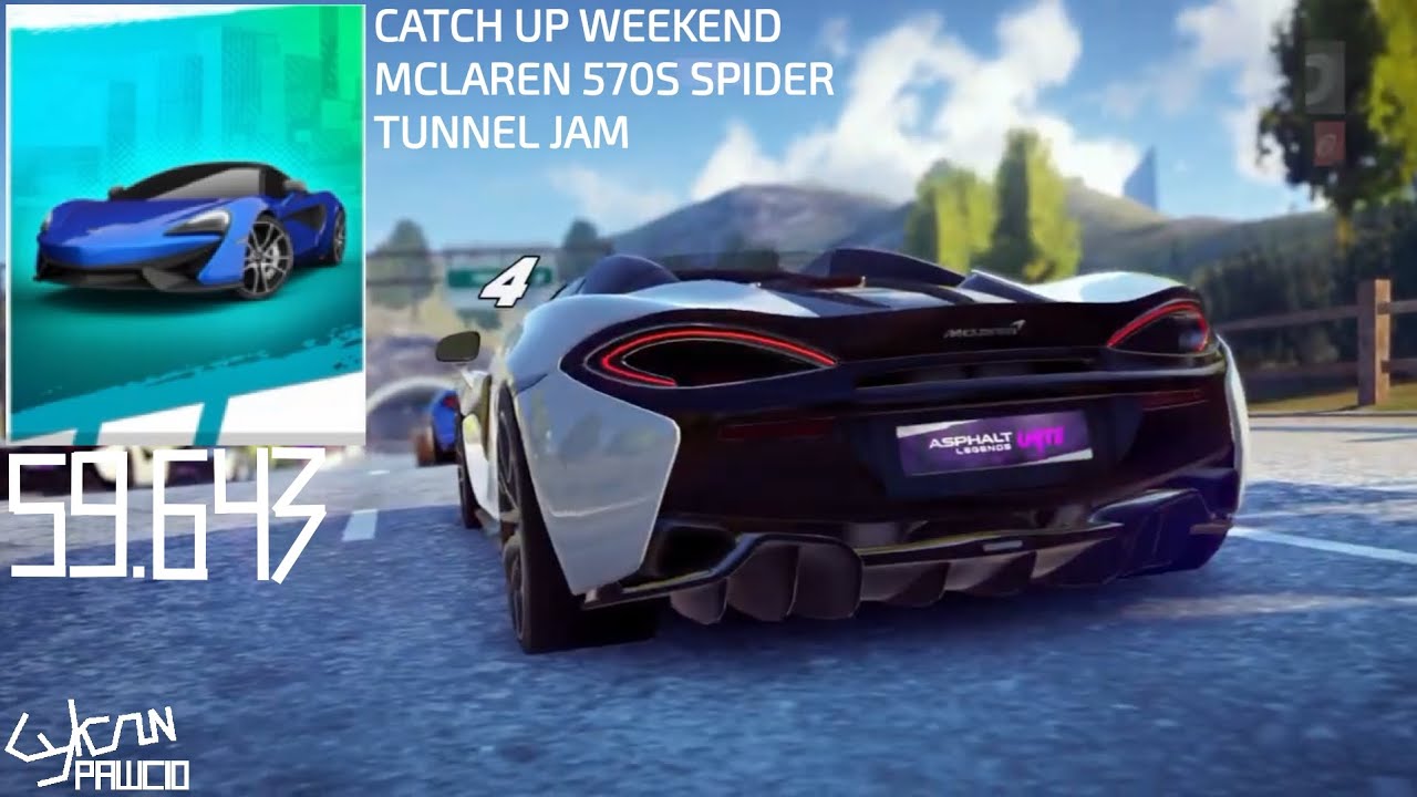 Asphalt Legends Unite - Catch up weekend: McLaren 570S Spider - Tunnel ...