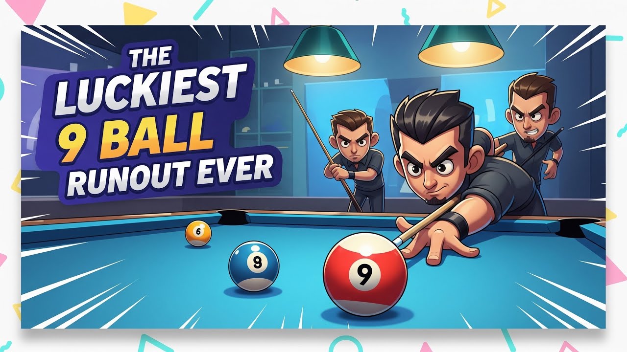 A very lucky 9 ball run out. #9ball - YouTube