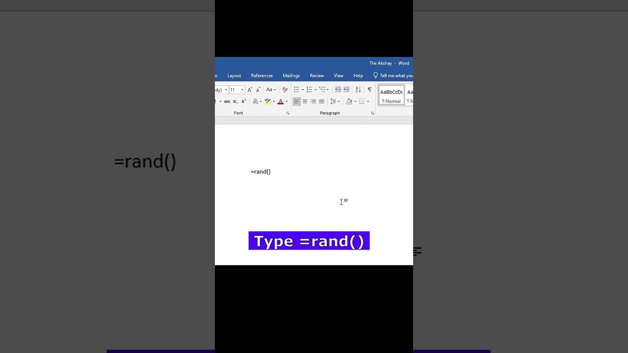 Insert Random Text In Word Document YouTube Insert Random Text In Word Document YouTube