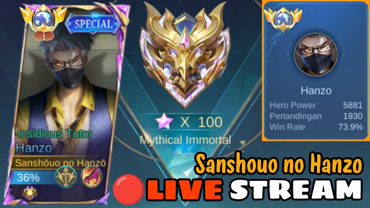 LIVE STREAM! MABAR VIP MODE KOMPE DI MYTHIC IMMORTAL! - YouTube