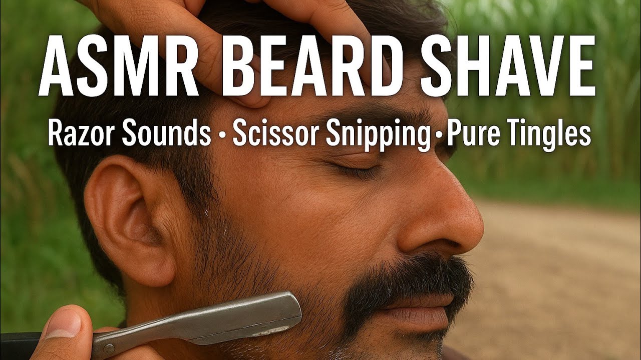 "Ultimate ASMR Beard Trim & Shave | Satisfying Razor Sounds & Scissors ...