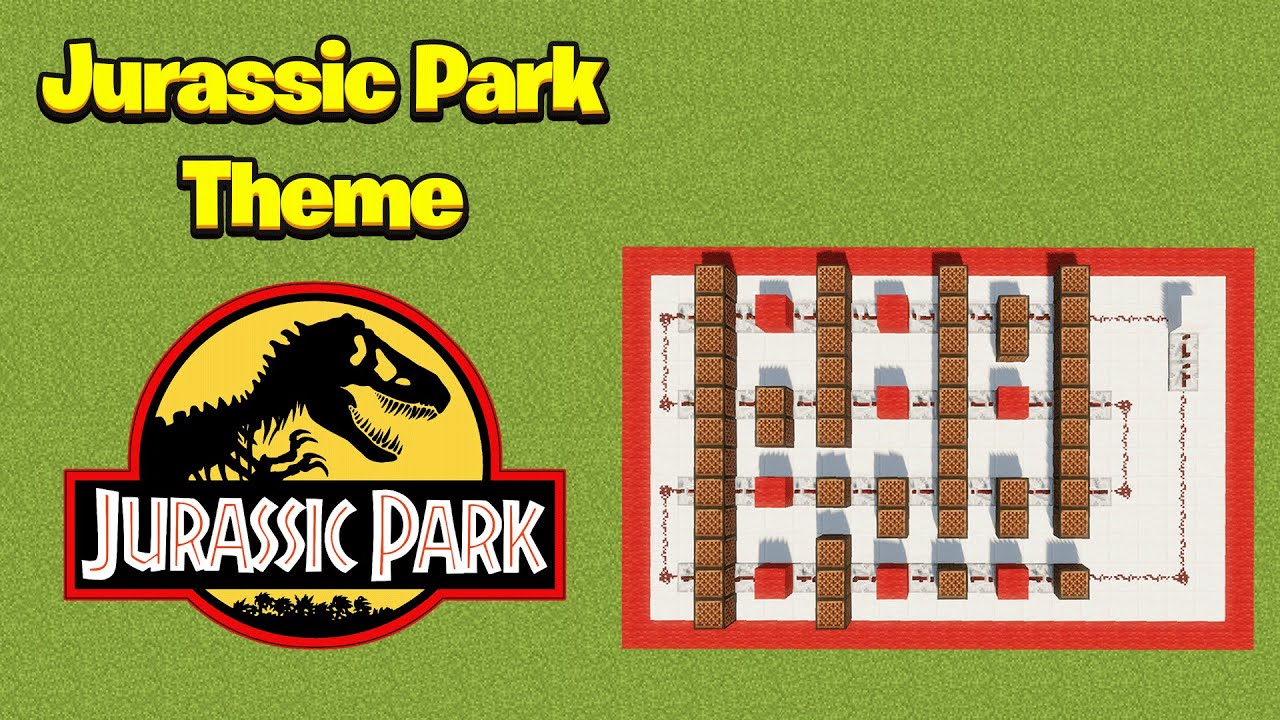"Jurassic Park" Minecraft Note Blocks Tutorial - YouTube