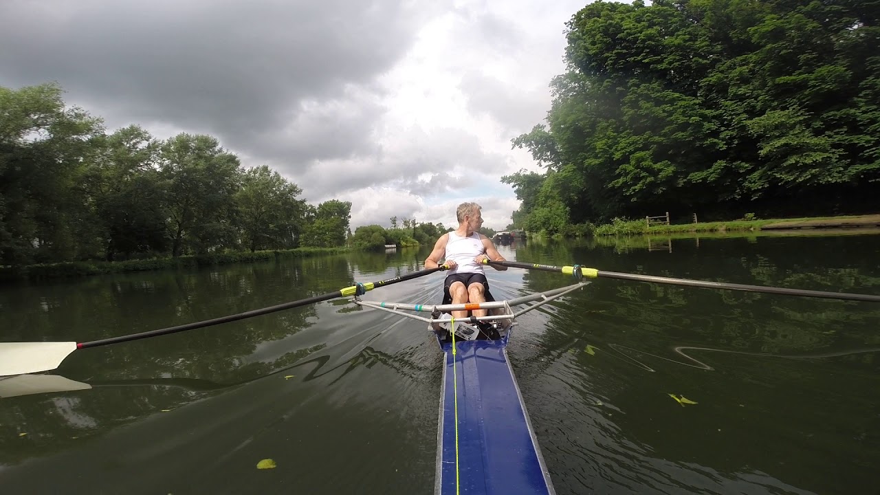 Getting more square - but not actually *SQUARE* blade rowing yet. - YouTube