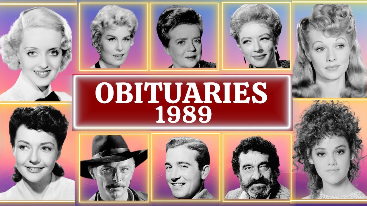 Famous Faces Who Passed Away in 1989 Part 01 OBITUARIES TV - YouTube