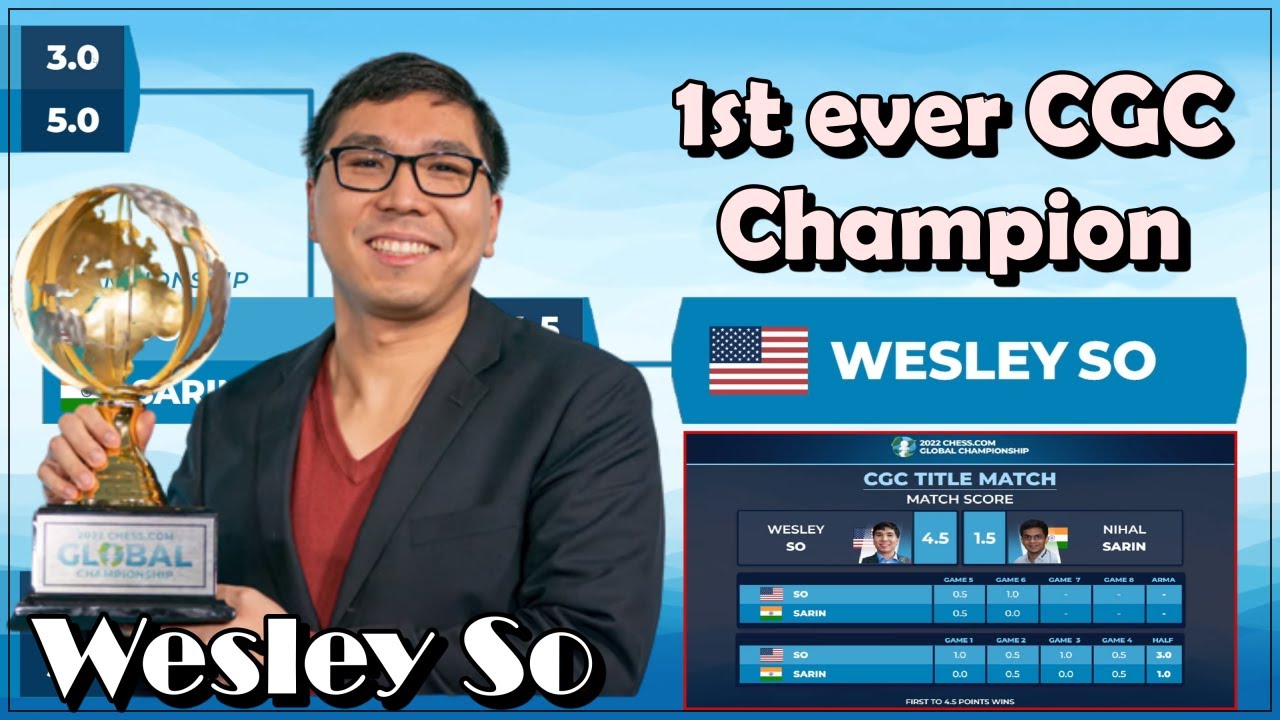 Wesley So the 1st Ever CGC CHAMPION 2022, Day2,Game 6. - YouTube