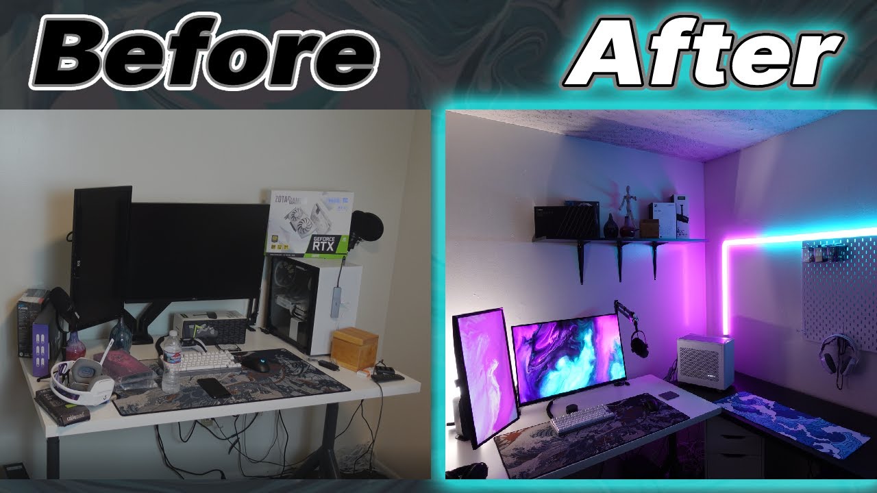 Transforming My Setup Into My Dream Gaming Setup | Setup Makeover - YouTube