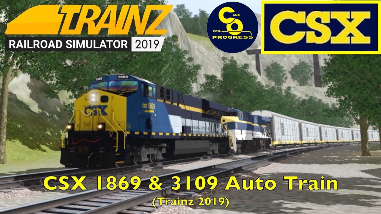 CSX 1869 & 3109 Auto Train (Trainz 2019) - YouTube