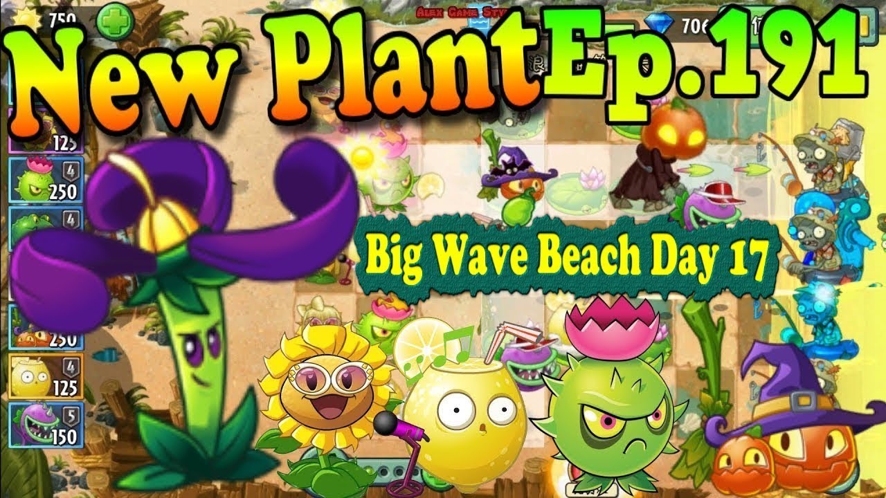 Plants vs. Zombies 2 (China) - Unlocked Nightshade - Big Wave Beach Day ...