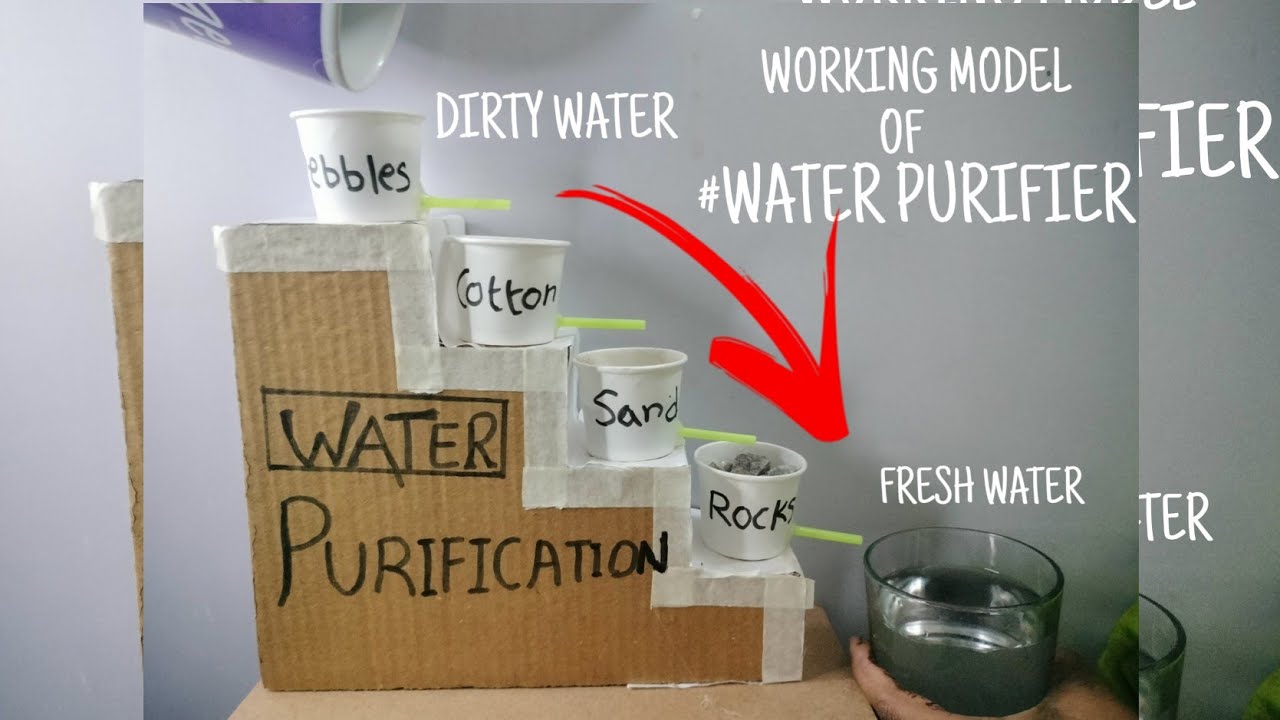 how to make working model of water purifier|science projects| # ...