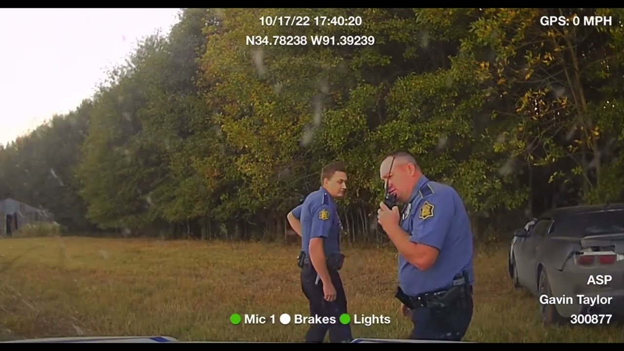 Pair Of Arkansas State Police On/Off Road Pursuit Of Camaro Into The ...
