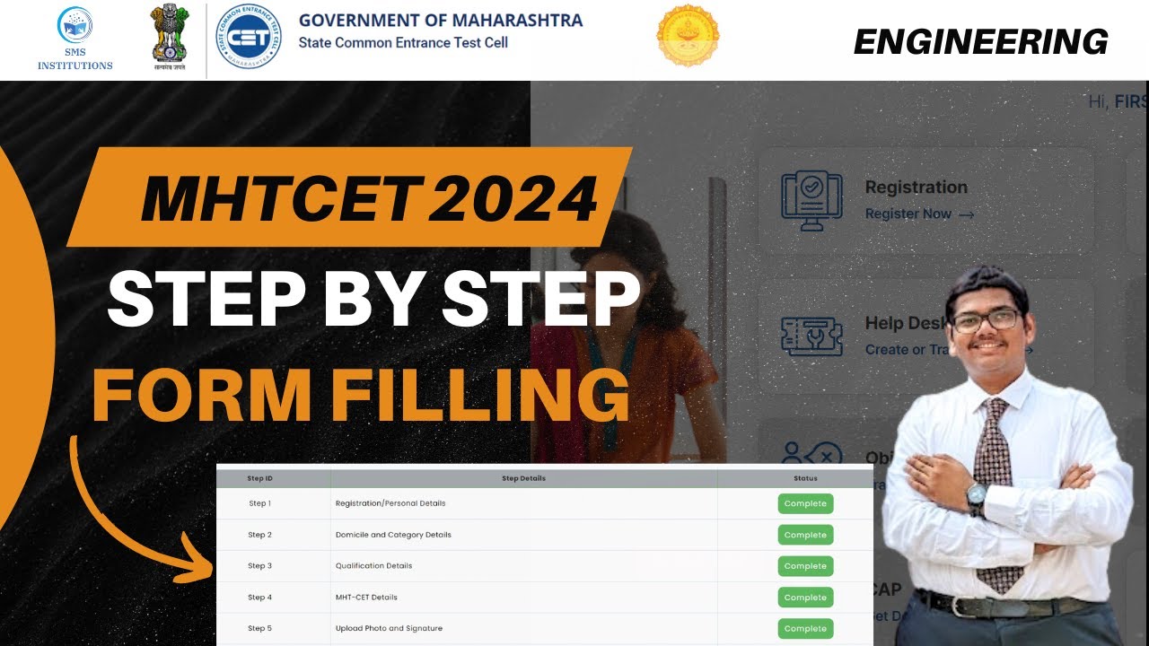MHT-CET PCM/PCB REGISTRATION FORM FILLING PROCESS 2024 | HOW TO FILL ...