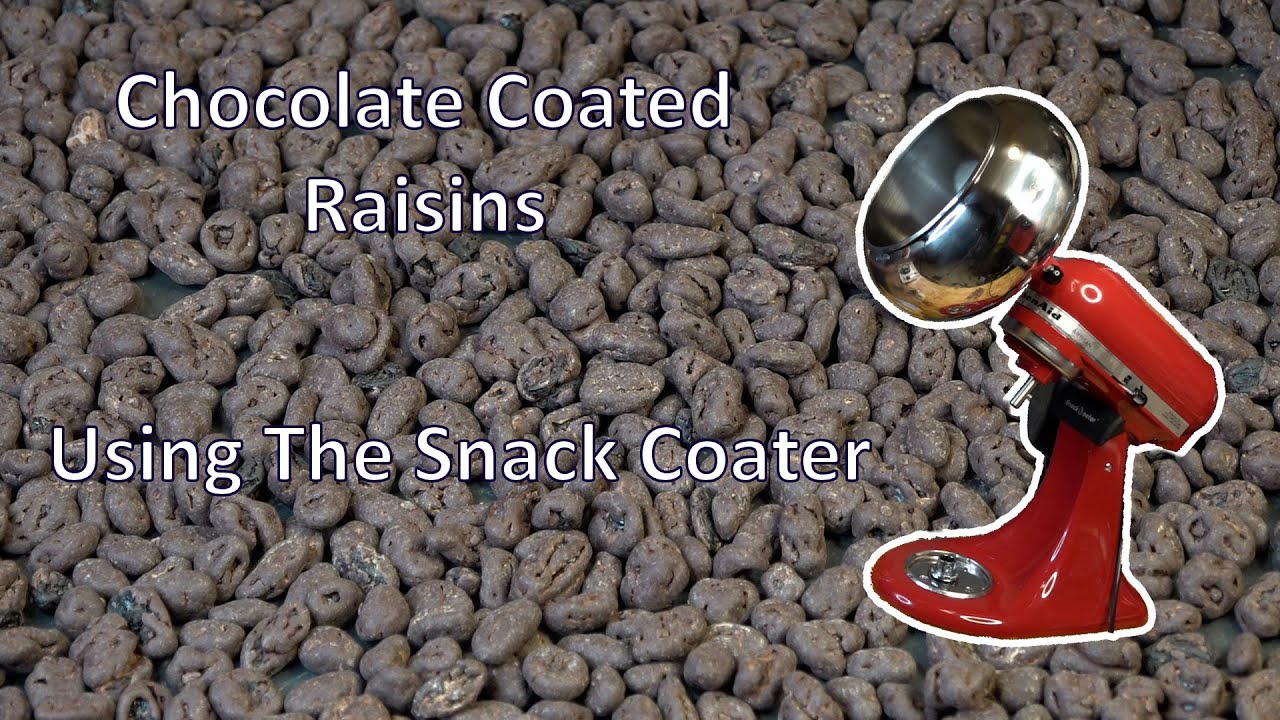 Chocolate Coated Raisins Using The Aieve Snack Coater Ep350 - YouTube