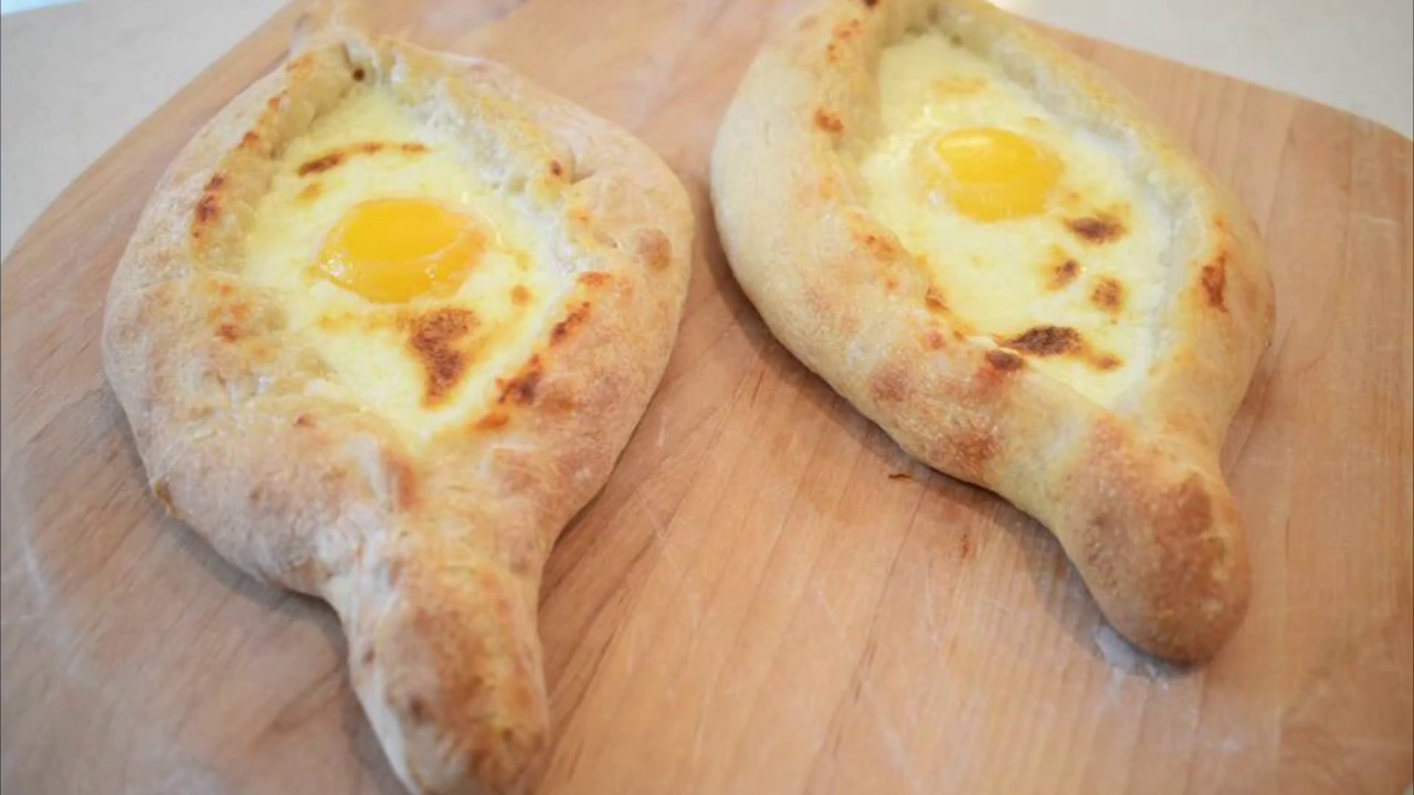 Acharuli Khachapuri Georgian "Cheeseboat" Recipe - YouTube