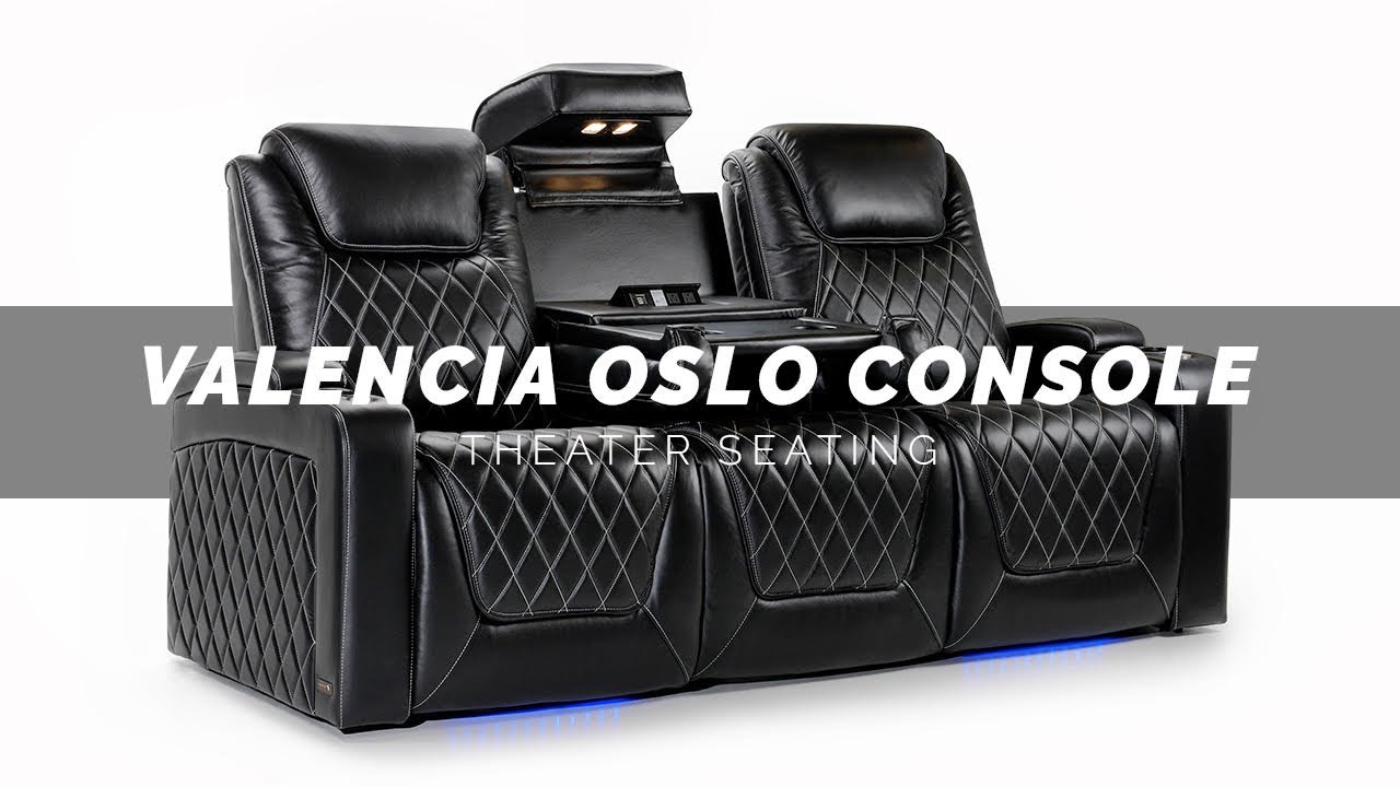 Valencia Theater Seating: Oslo Console | Premium 11000 Top-Grain Leather | Motorized Recliner ...