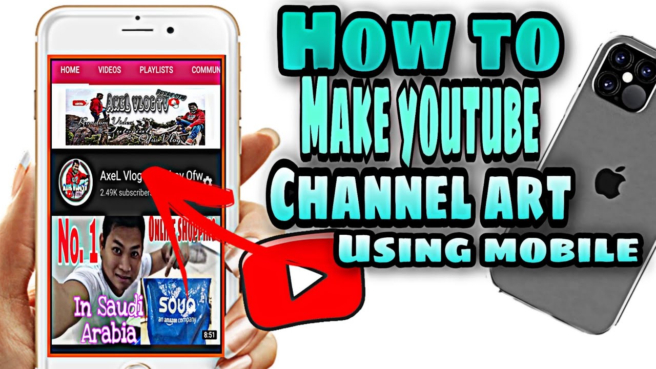 How to make youtube channel bar using your mobile tutorial - YouTube