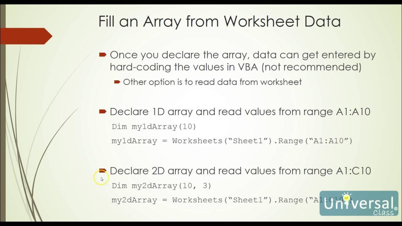 Lesson 9: Arrays, Class Modules, Trapping Events, Objects and Collection - VBA Course - YouTube