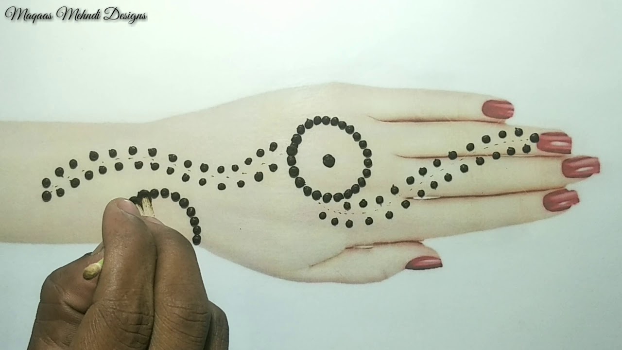 learn very easy stylish mehndi design for backhand || simple mehndi ...