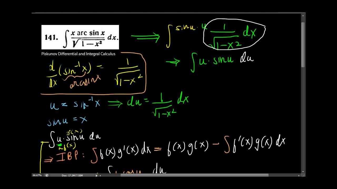 U-Substitution and Integration By Parts Problem - YouTube